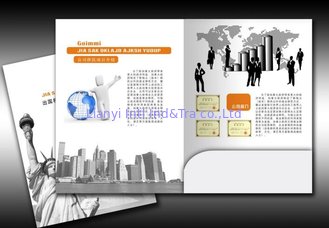 China A4A5 size product folder company profile paper folder with business card pocket supplier