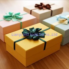 China Customized size rigid paper gift box with ribbon and the bowknot supplier