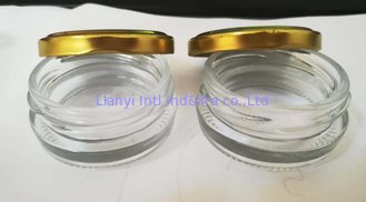 China 0.5oz 19gram high transparent glass caviar jar with metal lid supplier