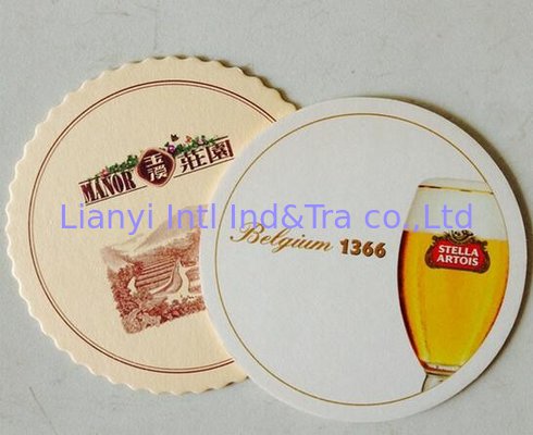 different shape available absorbent paper coaster and cup mats or pads supplier