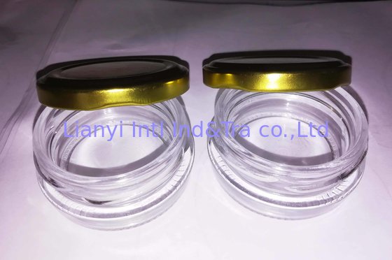 0.5oz 19gram high transparent glass caviar jar with metal lid supplier