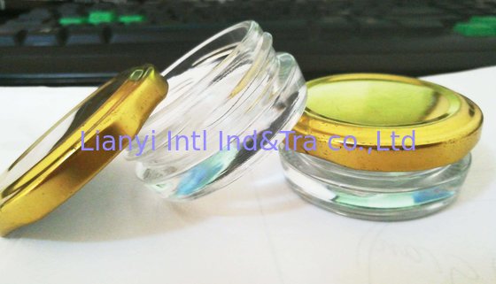 0.5oz 19gram high transparent glass caviar jar with metal lid supplier